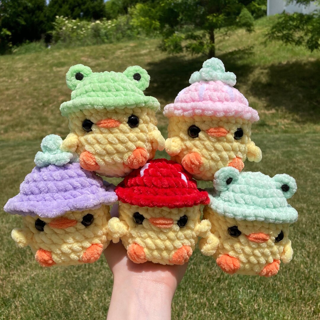 4 in 1 LOW-SEW Spring Chicks Crochet PATTERN Bundle Frog Strawberry ...