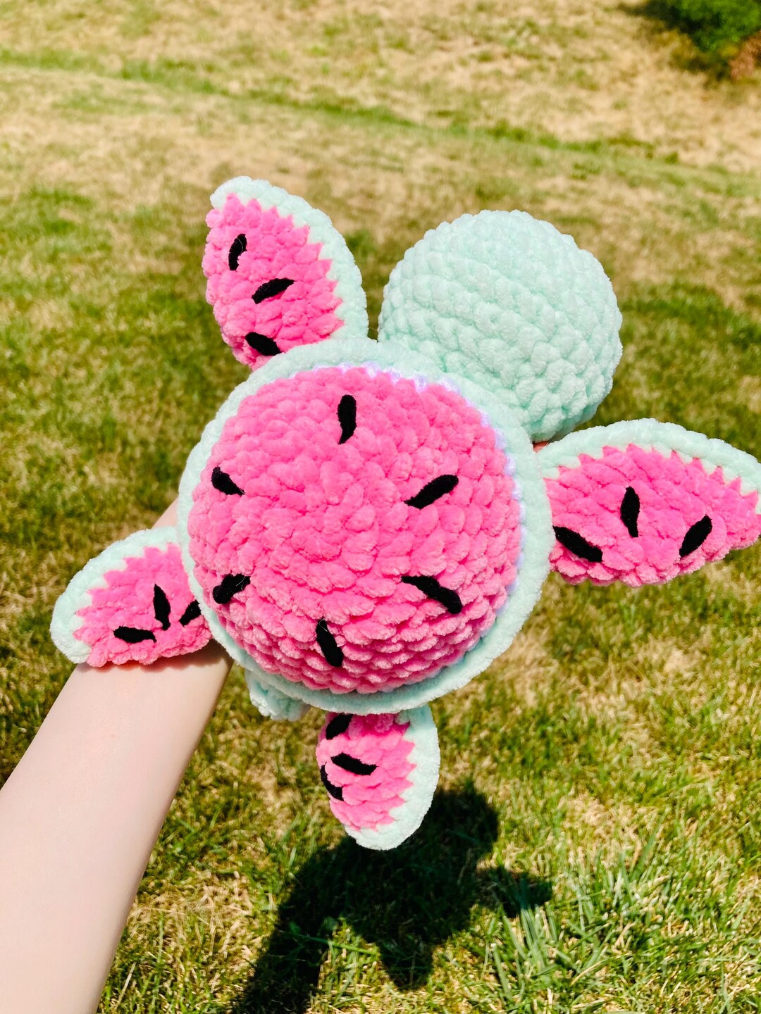 Watermelon Turtle Crochet PATTERN Amigurumi PDF Easy Cute Super Soft ...