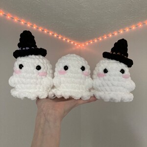 LOW-SEW Chubby Ghost Crochet PATTERN Witch Hat Cute Halloween Chunky Pdf Pattern Easy Quick ...