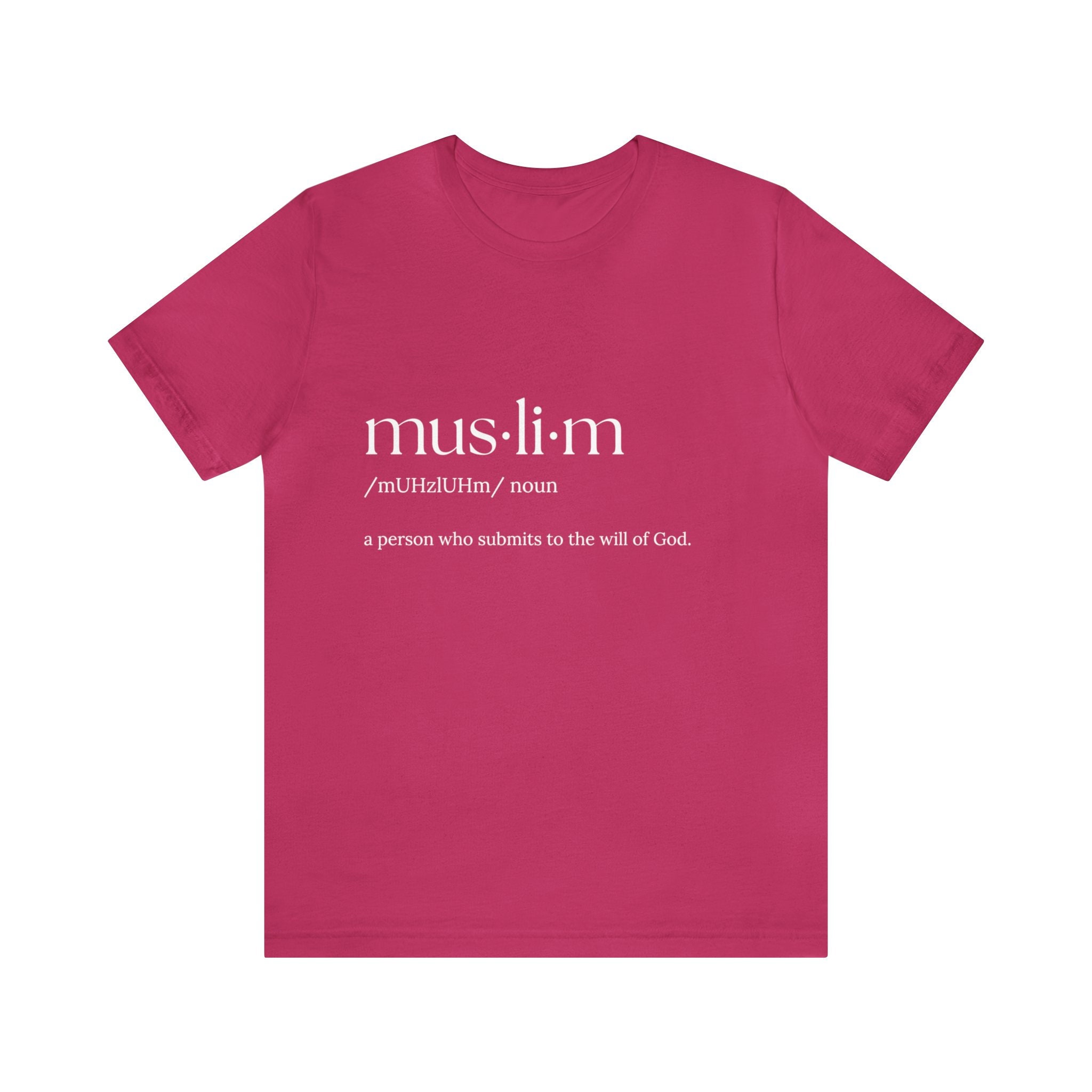 Muslim Definition T-shirt: Bella+canvas Islamic Gift - Etsy