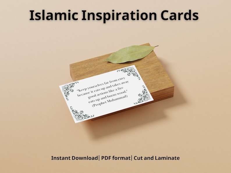 Quran Quotes, Islamic Inspirational Cards, Muslim Gift, Ramadan Gift ...