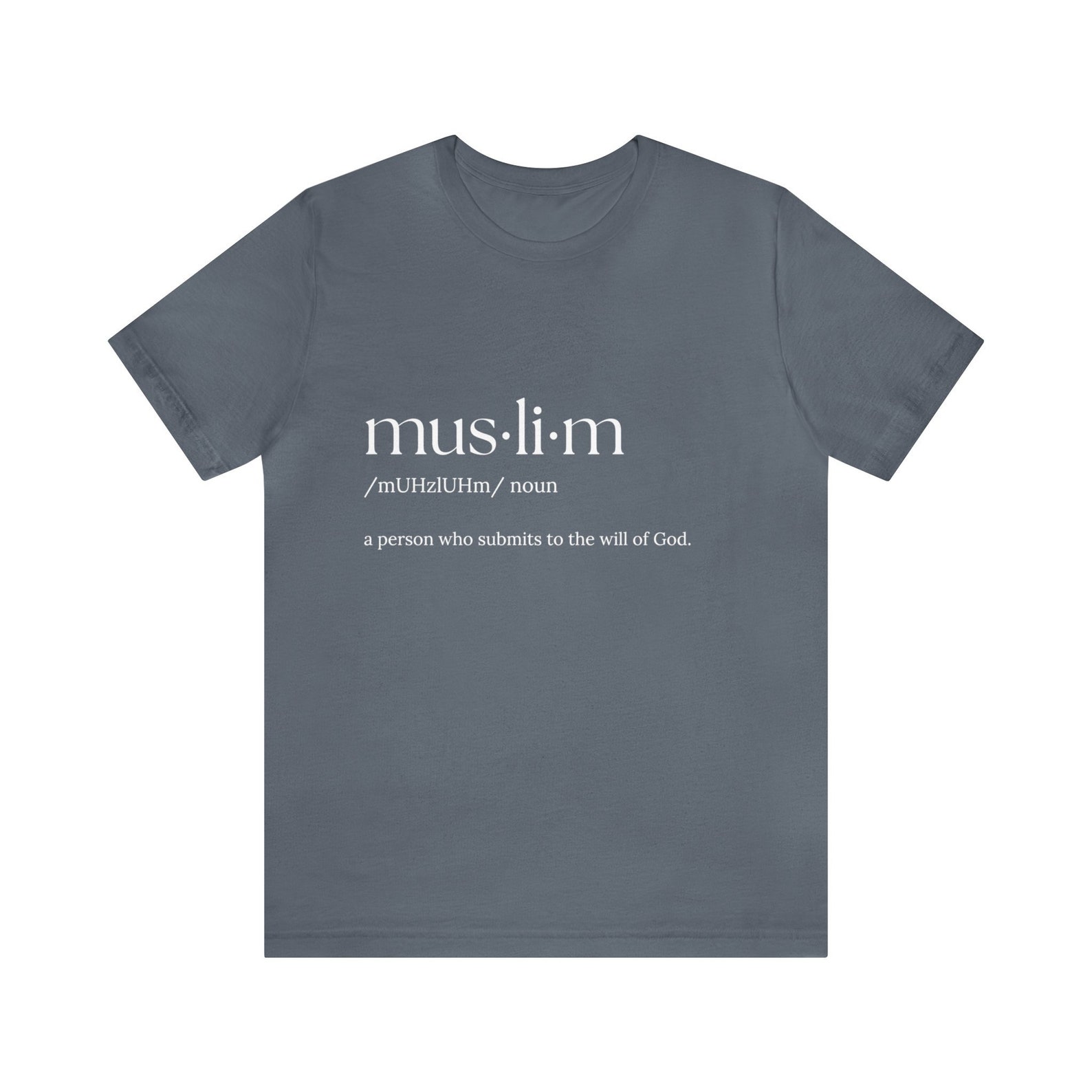 Muslim Definition T-shirt: Bella+canvas Islamic Gift - Etsy