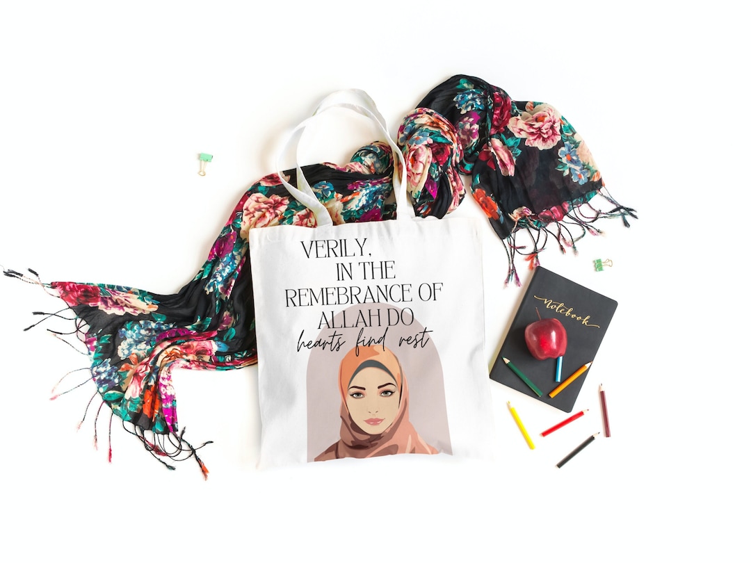 Hijabi Tote Bag, Muslim Tote, Islamic Tote Bag, . Tote Bag, Muslim Gift ...