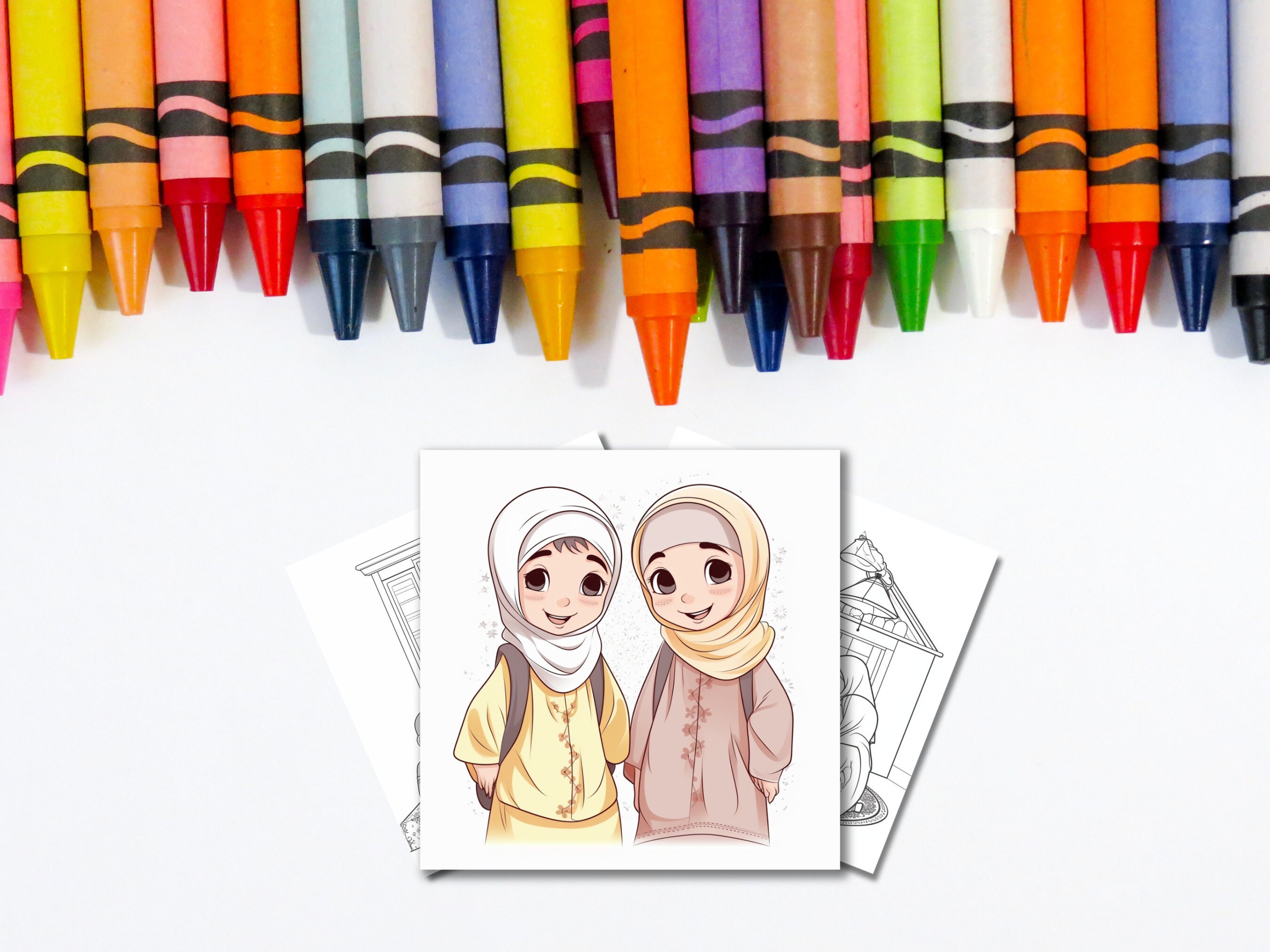Eid Mubarak Coloring Pages: Muslim Kids Activities (digital Download ...
