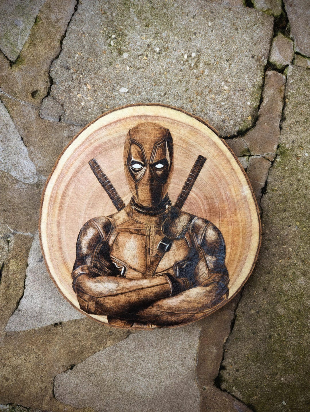 Deadpool Log Slice - Etsy
