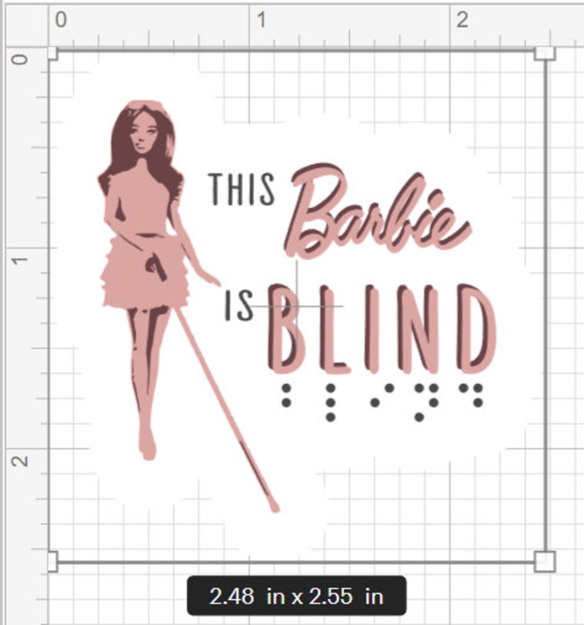 Blind Barbie Sticker - Etsy