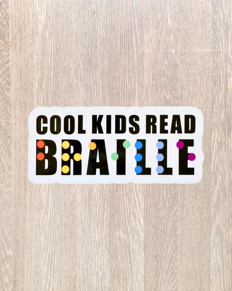 Cool Kids Read Braille Sticker - Disability Awareness, Laptop Decal - Etsy