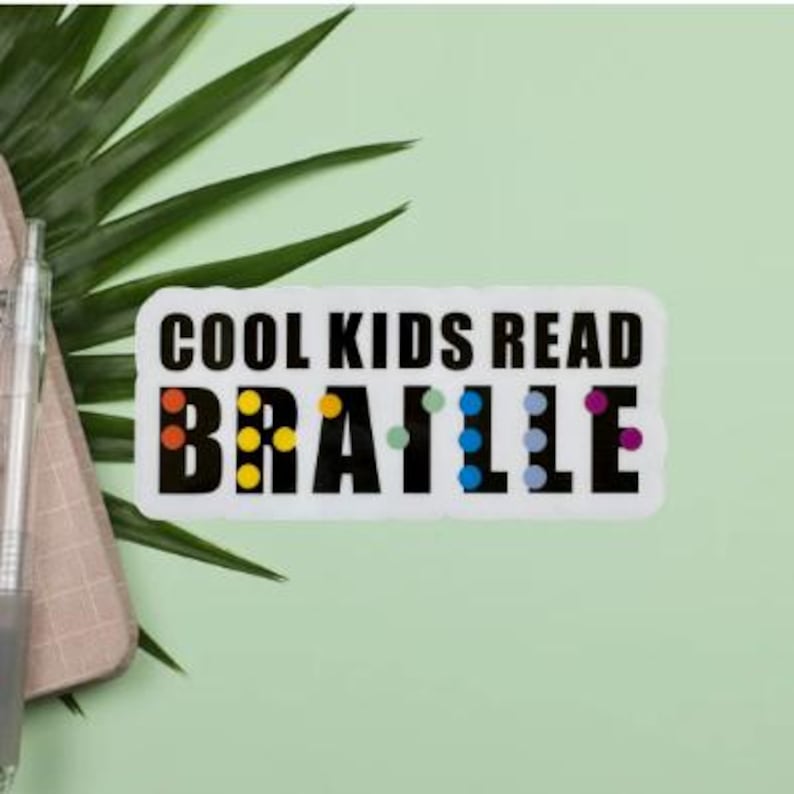 Cool Kids Read Braille Sticker - Disability Awareness, Laptop Decal - Etsy