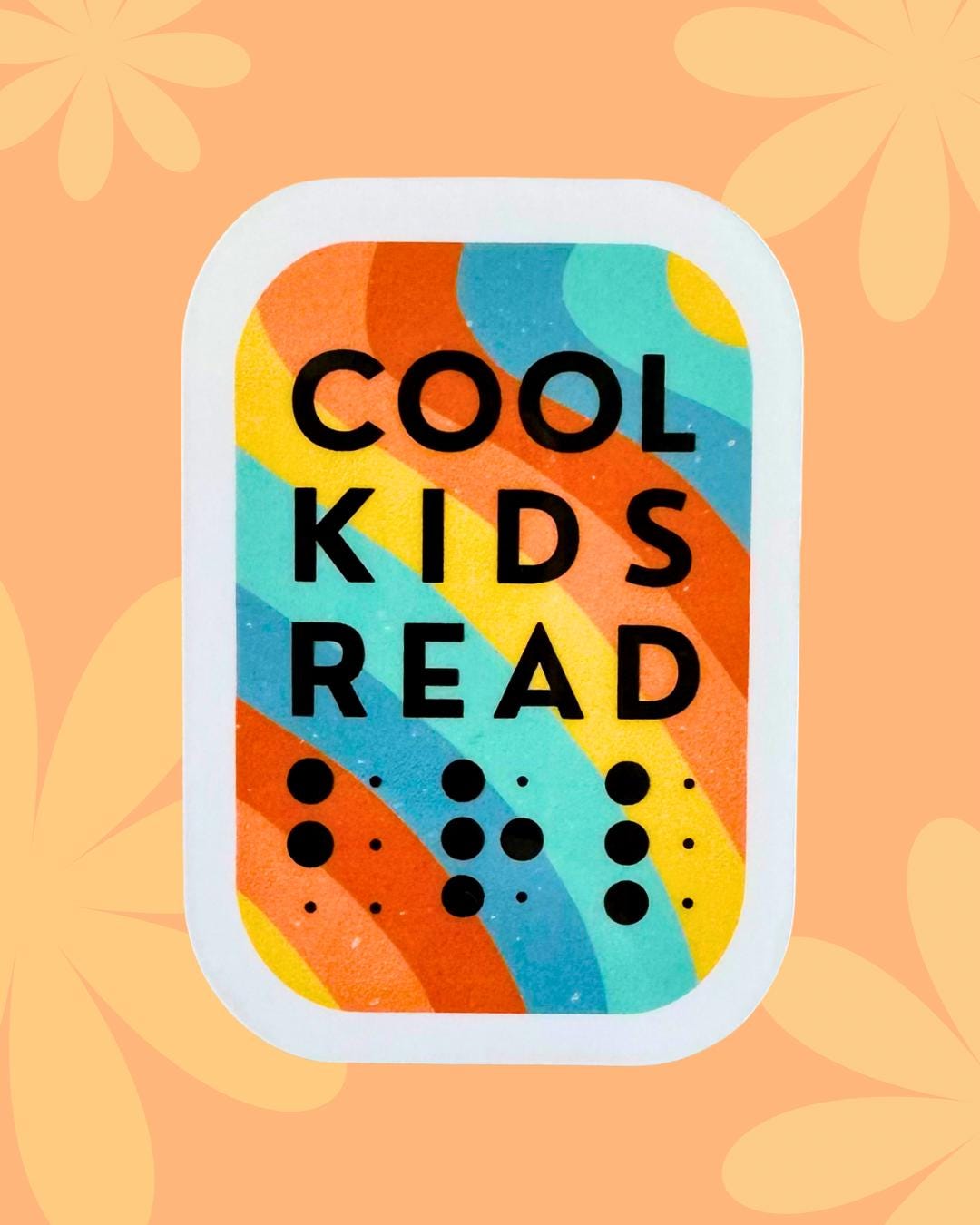 NEW! Cool Kids Read Braille Retro Sticker - Etsy