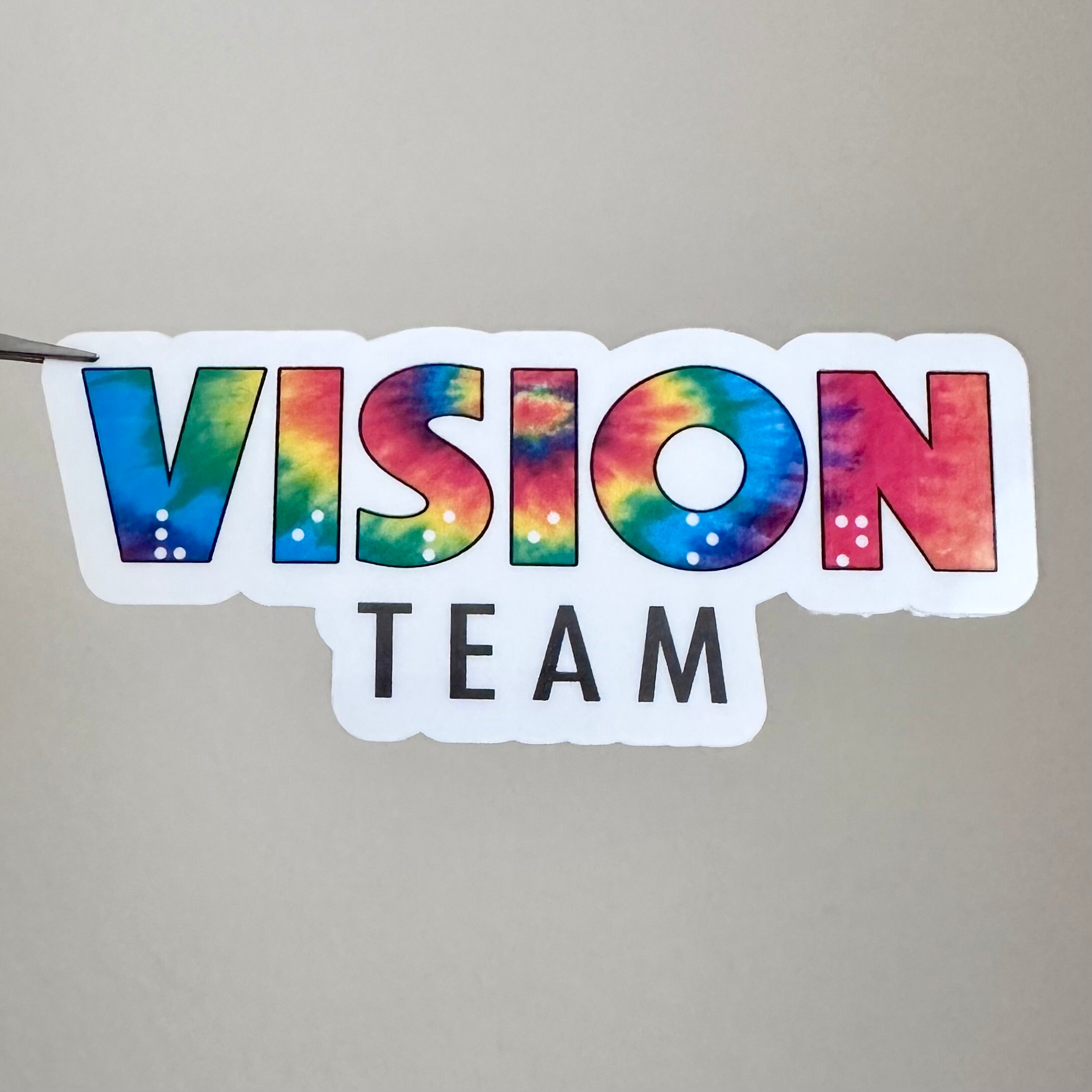 Tie Dye Vision Team Sticker - Etsy