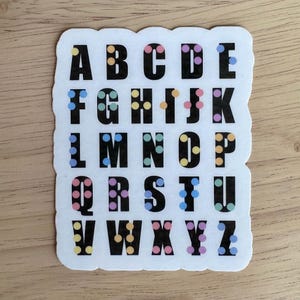 Braille Alphabet Sticker - Etsy