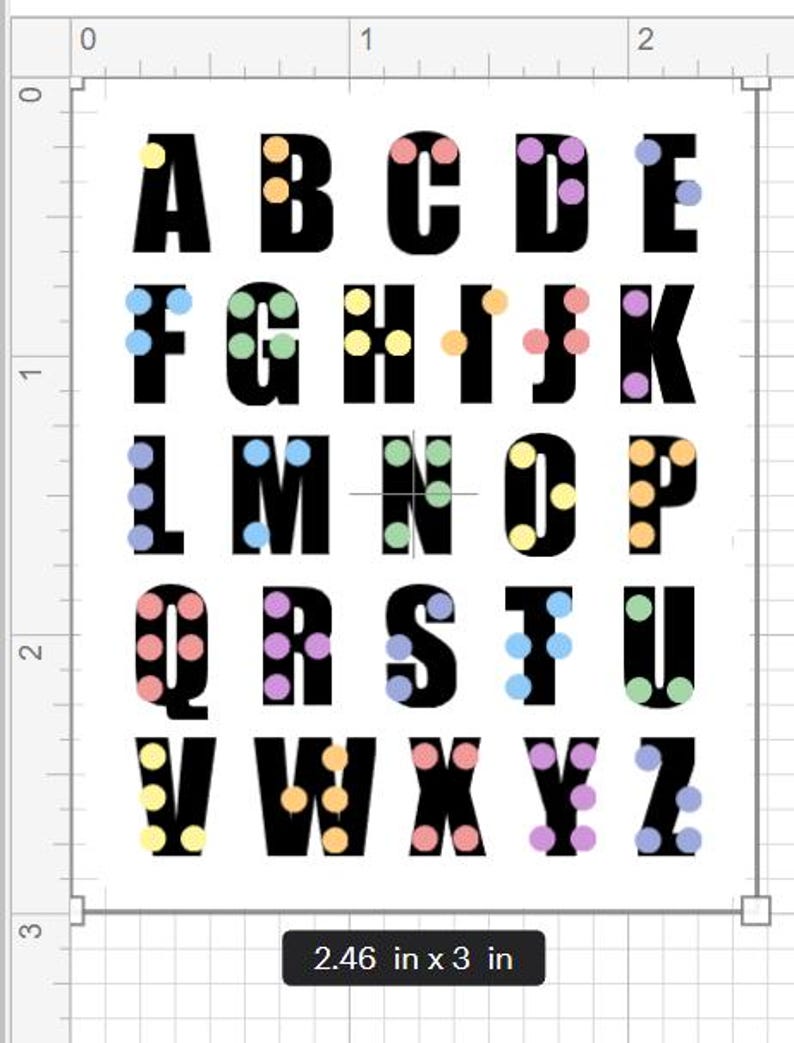 Braille Alphabet Sticker - Etsy