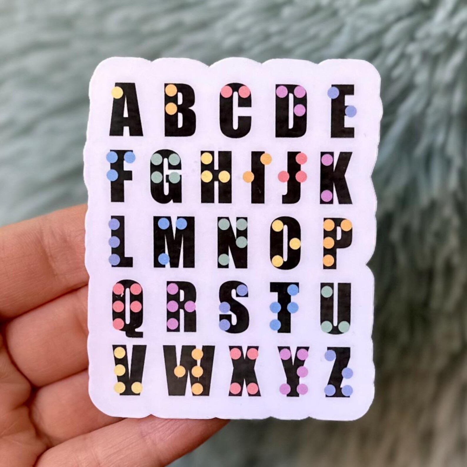 Braille Alphabet Sticker - Etsy