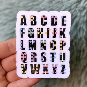 Braille Alphabet Sticker - Etsy