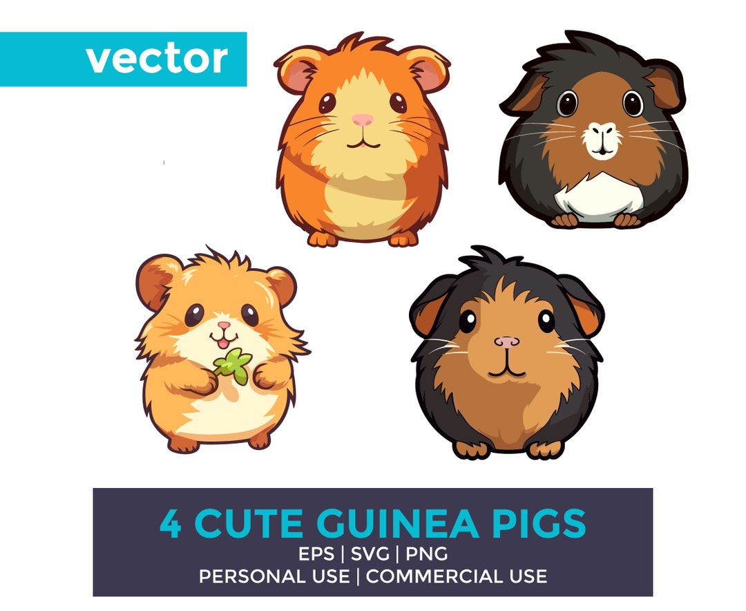 Guinea Pig Svg Bundle Guinea Pig Svg Cute Animals Svg Guinea Pig ...