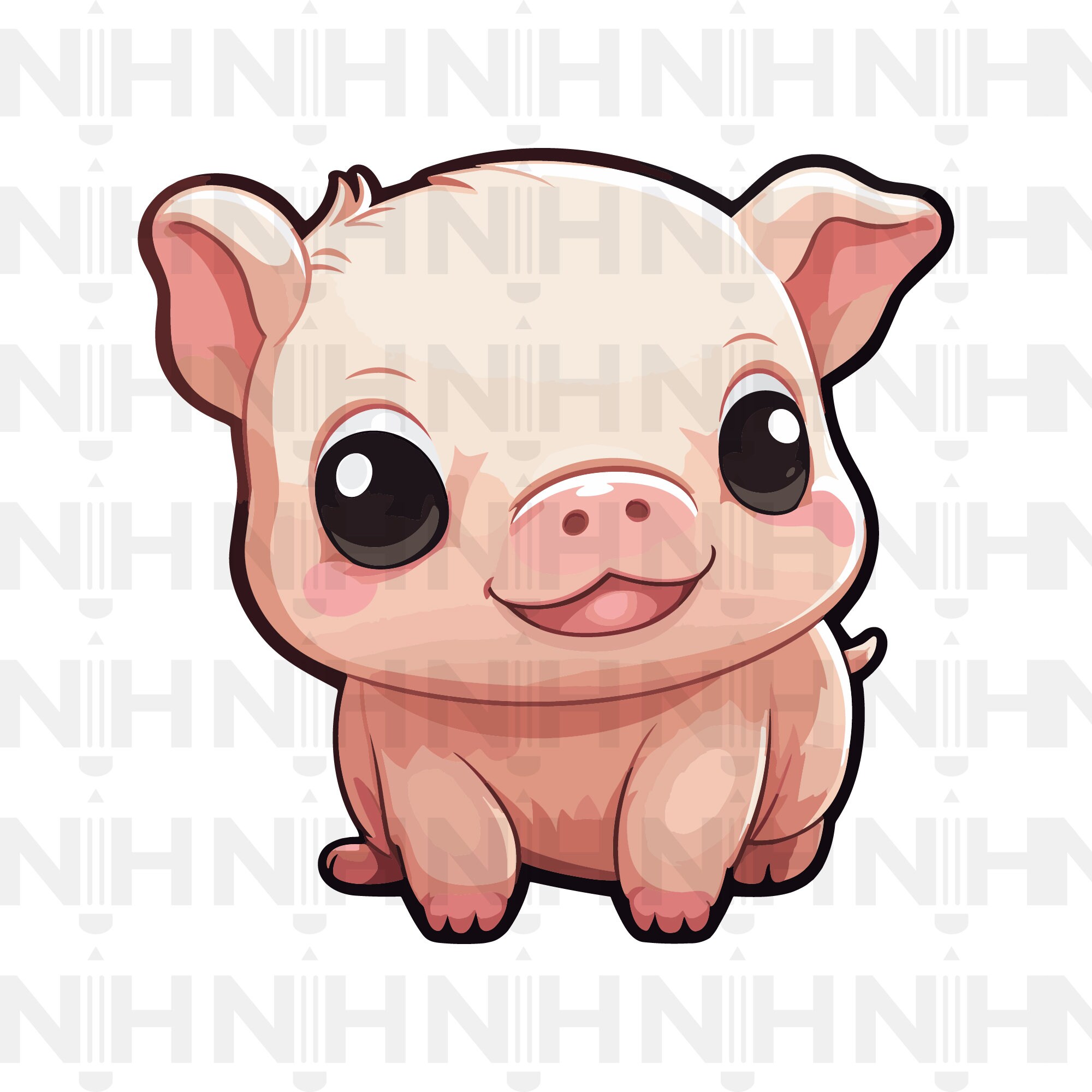 Cute Pig Svg Bundle Pig Svg Cute Animals Svg Pig Clipart Baby Pig ...