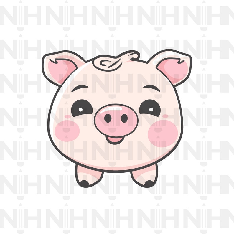 Cute Pig Svg Bundle Pig Svg Cute Animals Svg Pig Clipart Baby Pig ...