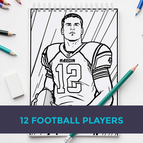 Nfl Football Coloring Pages - Etsy
