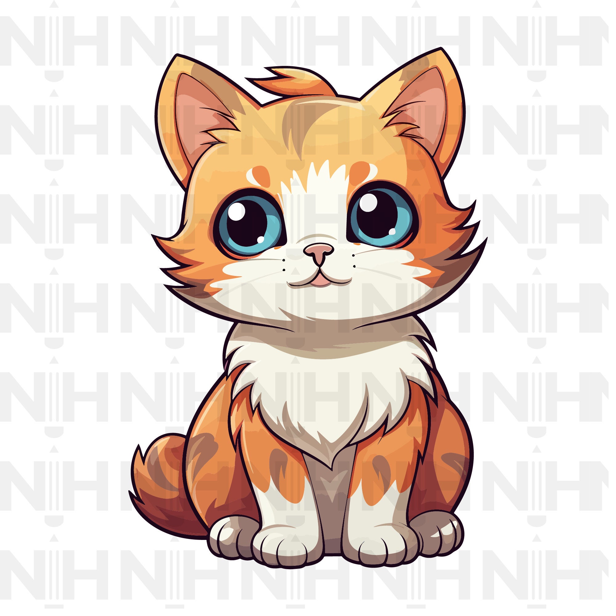 Cute Cat Svg Bundle Cat Svg Cute Kawaii Svg Cat Cliparts Cat Sticker ...