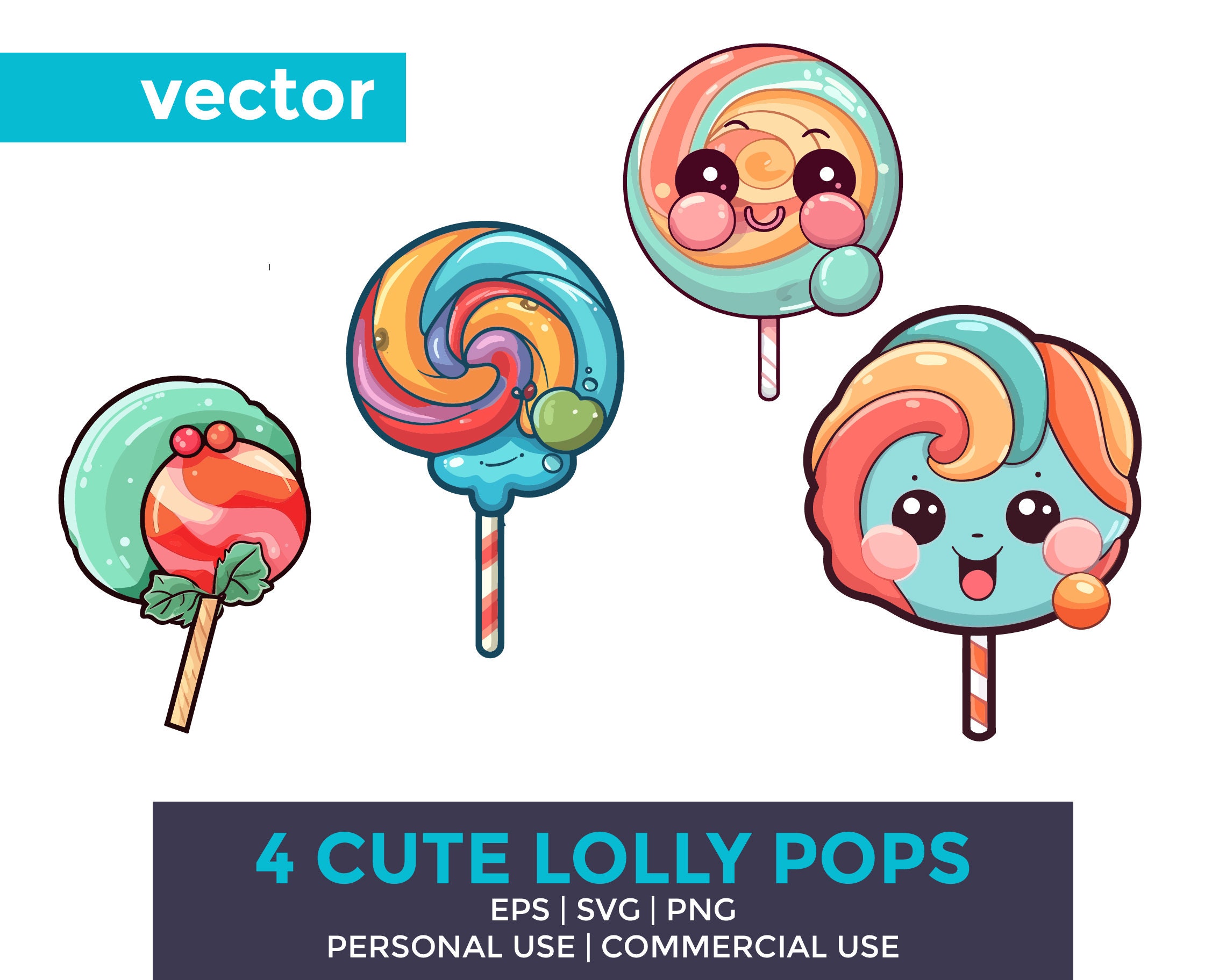 Cute Lolly Pop Svg Bundle Lolly Pop Svg Sweet Clipart - Etsy UK