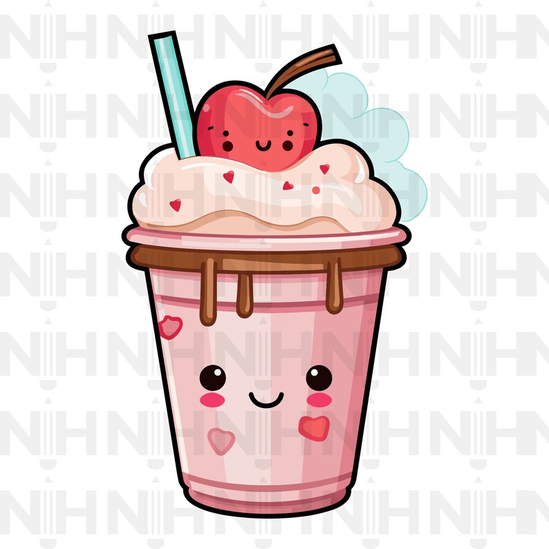 Cute Milkshake Svg Bundle Ice Cream Svg Cute Kawaii Svg Summer Collage ...