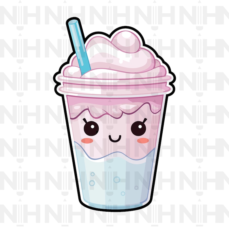 Cute Milkshake Svg Bundle Ice Cream Svg Cute Kawaii Svg Summer Collage ...