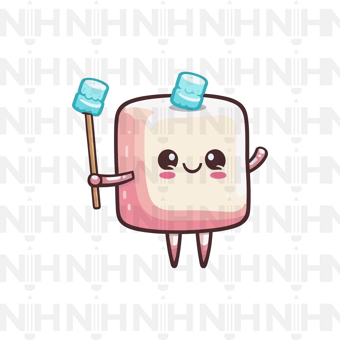 Cute Kawaii Marshmallow Svg Bundle Marshmallow Svg Kawaii Marshmallow ...