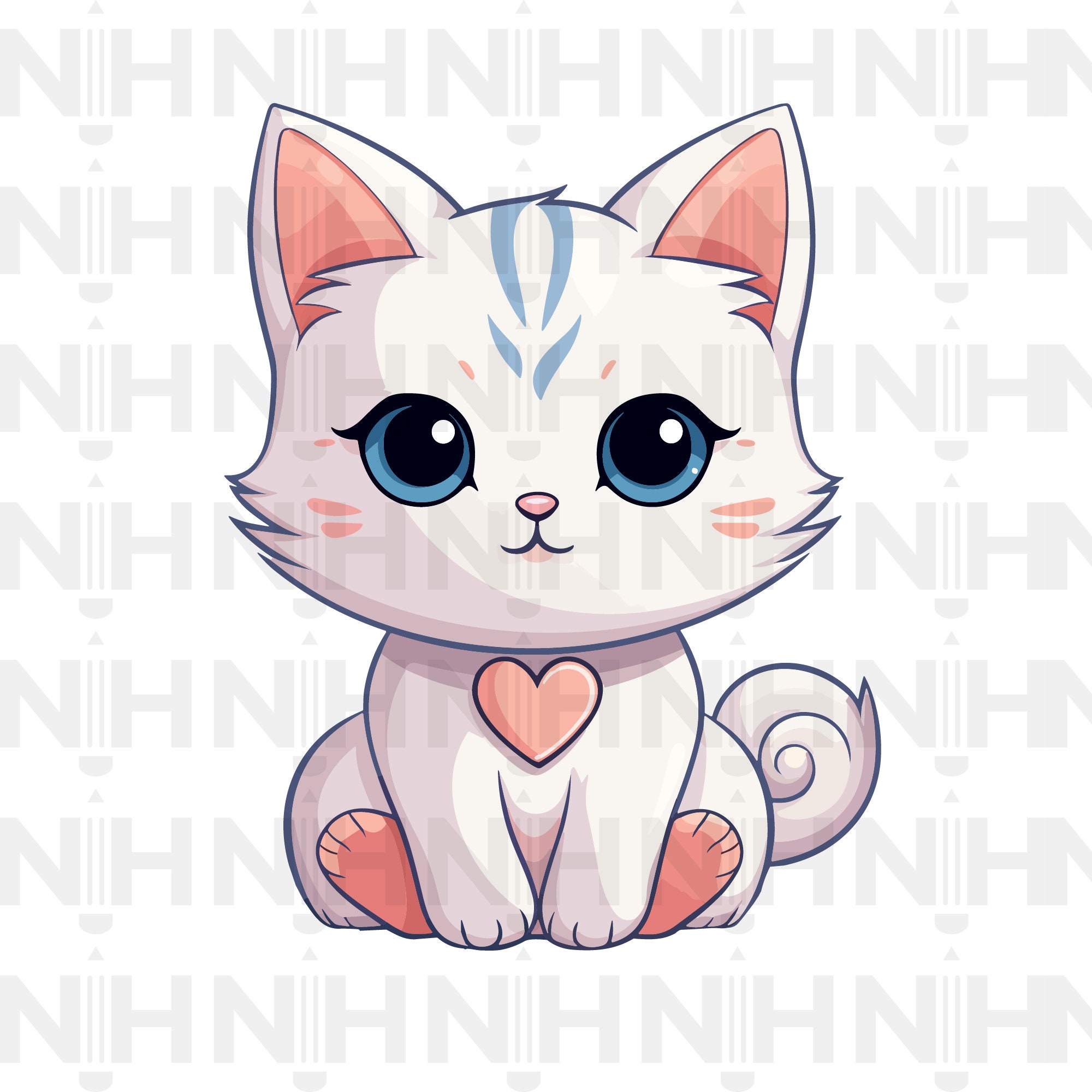 Cute Cat Svg Bundle Cat Svg Cute Kawaii Svg Cat Cliparts Cat Sticker ...