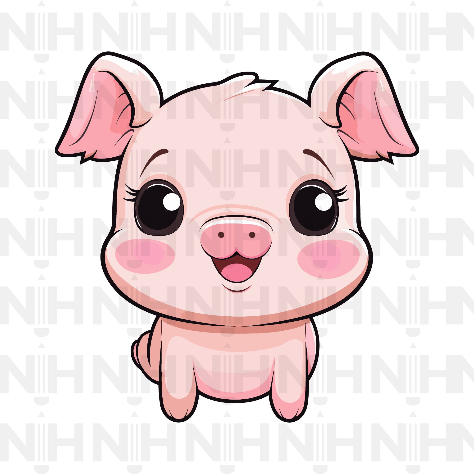 Cute Pig Svg Bundle Pig Svg Cute Animals Svg Pig Clipart Baby Pig ...