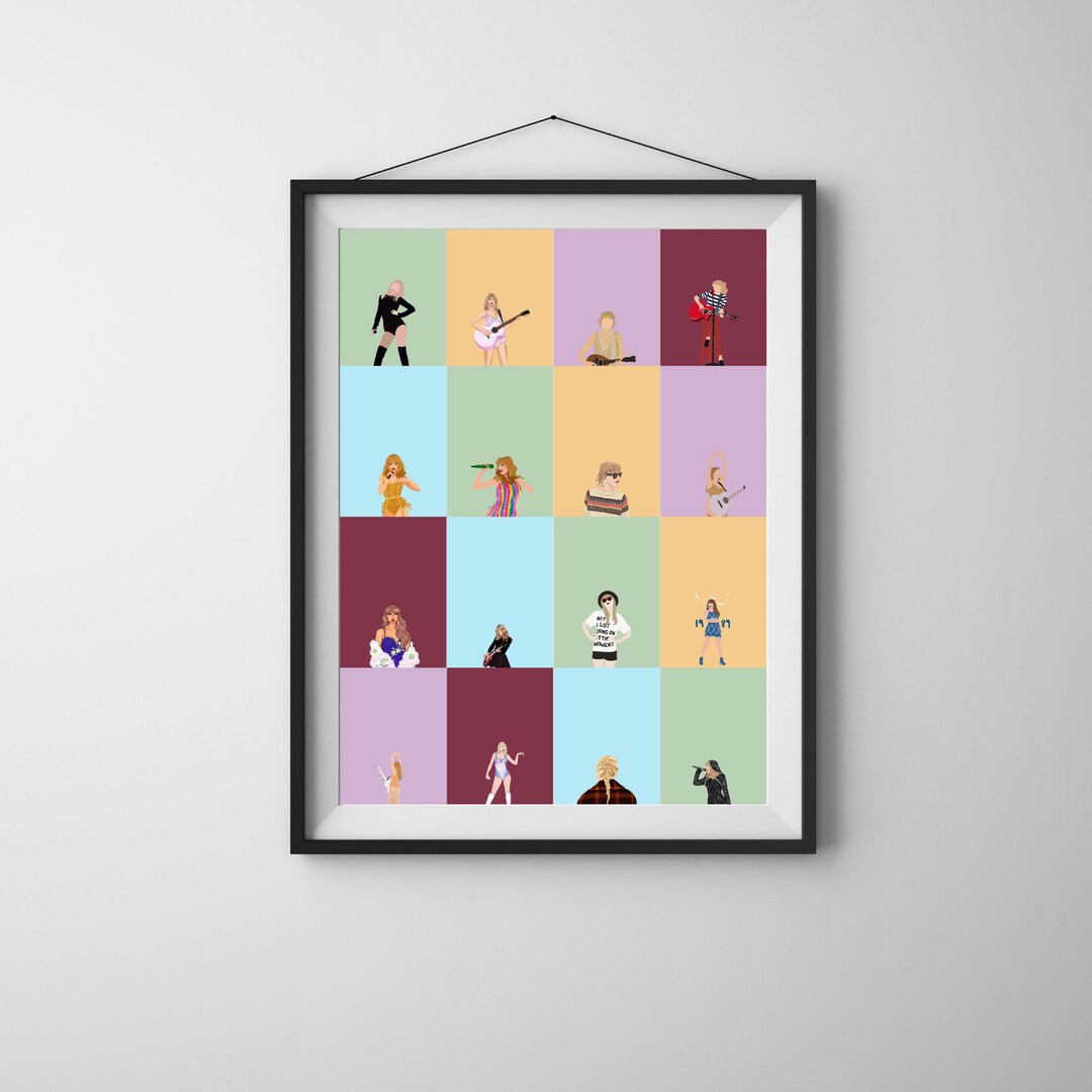 Iconic Outfits Poster Digital Print Minimalist Artist Inspired Room ...