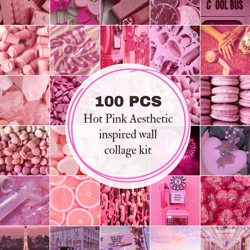 Pink Aesthetic Wall Collage - Etsy