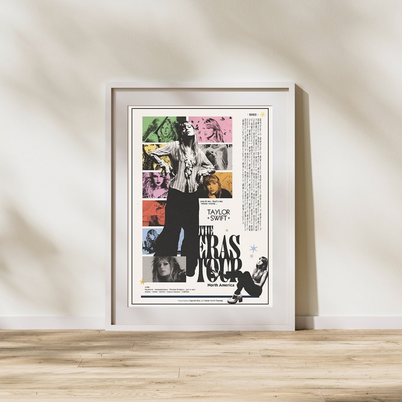 Printable Tay Swift Eras Tour Inspired Instant Download Print Wall ...