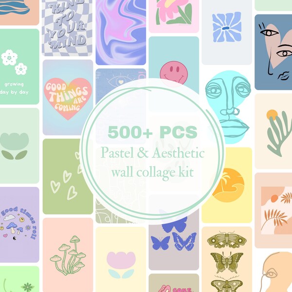 Preppy Collage Wallpaper - Etsy