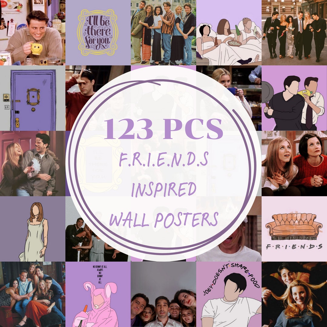 123 PCS Friends Vintage Wall Collage Kit Friends TV Show Wall Room ...