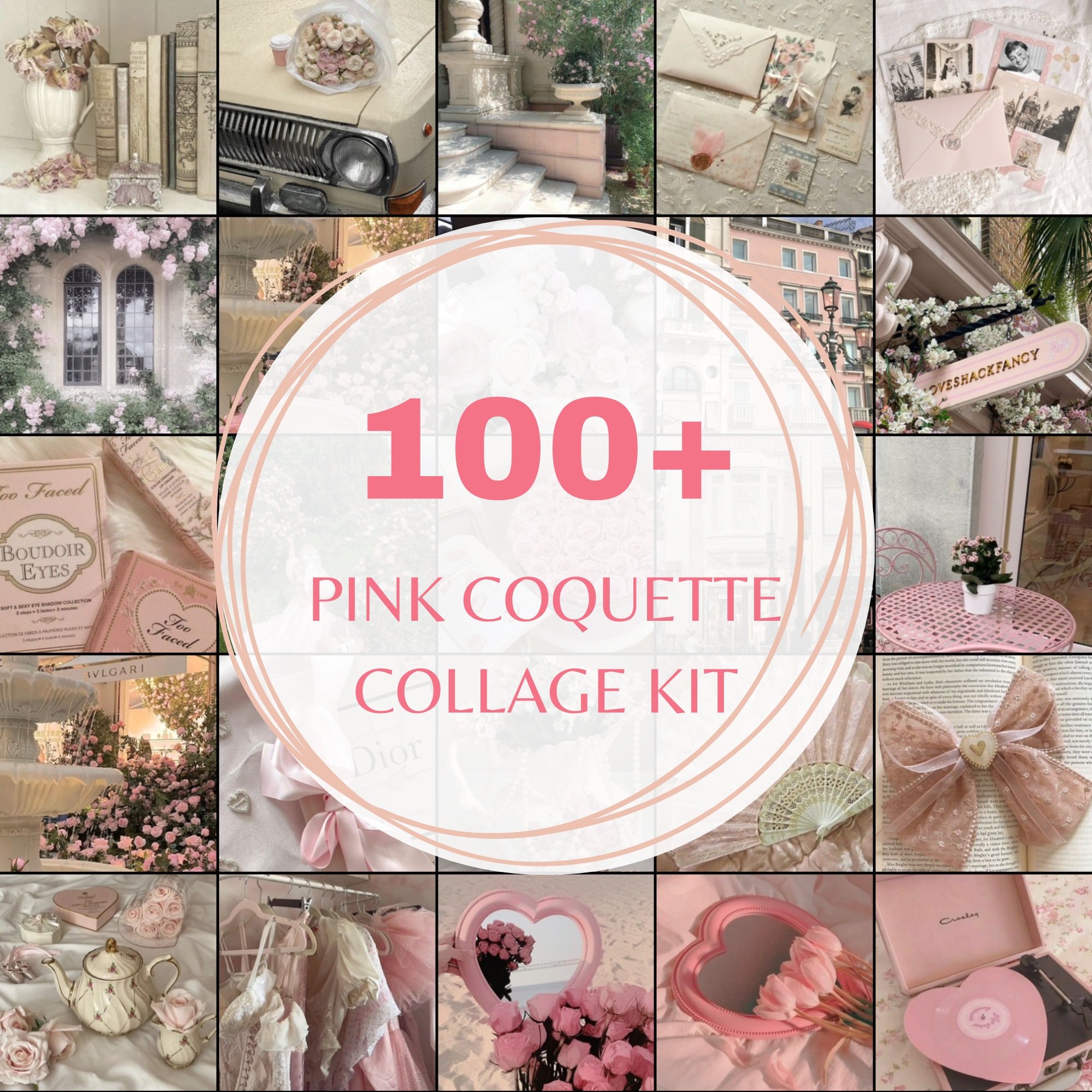 100 PCS Pink Coquette Wall Collage Kit Coquette Posters Coquette Room ...