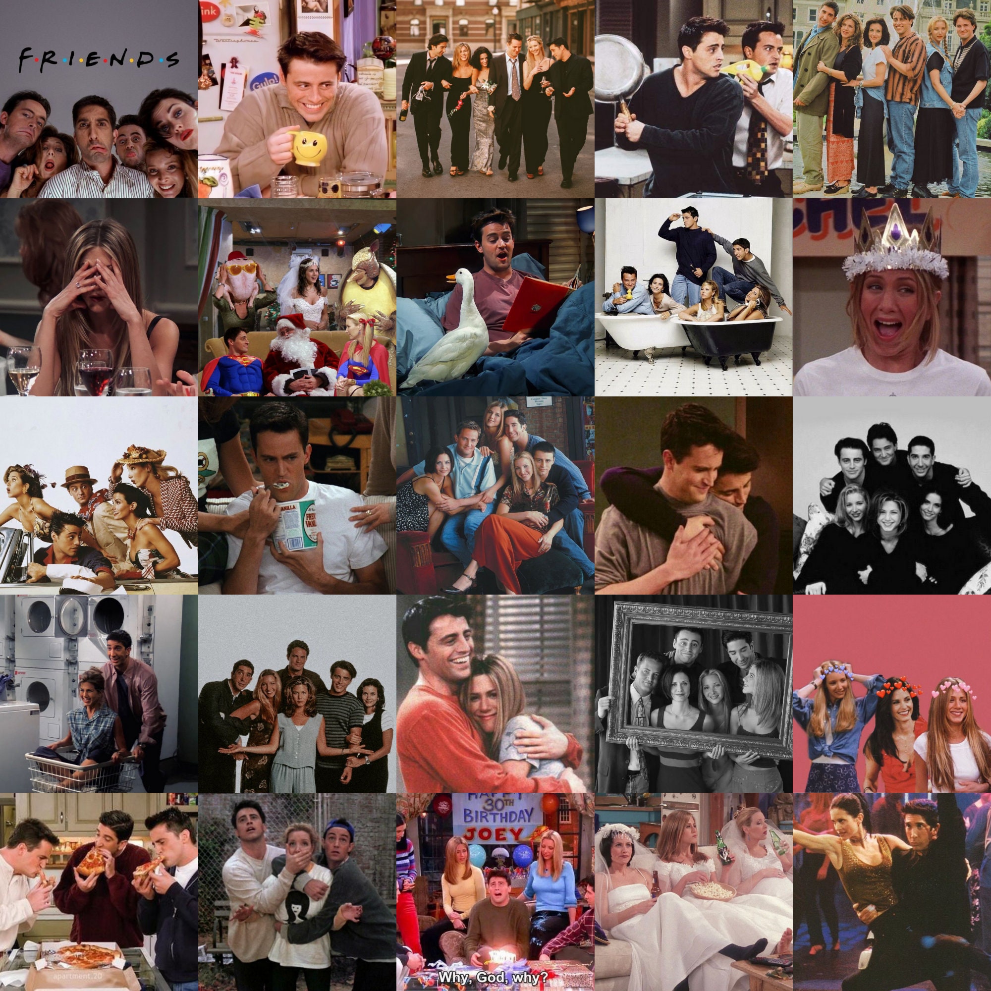 123 PCS Friends Vintage Wall Collage Kit Friends TV Show Wall Room ...