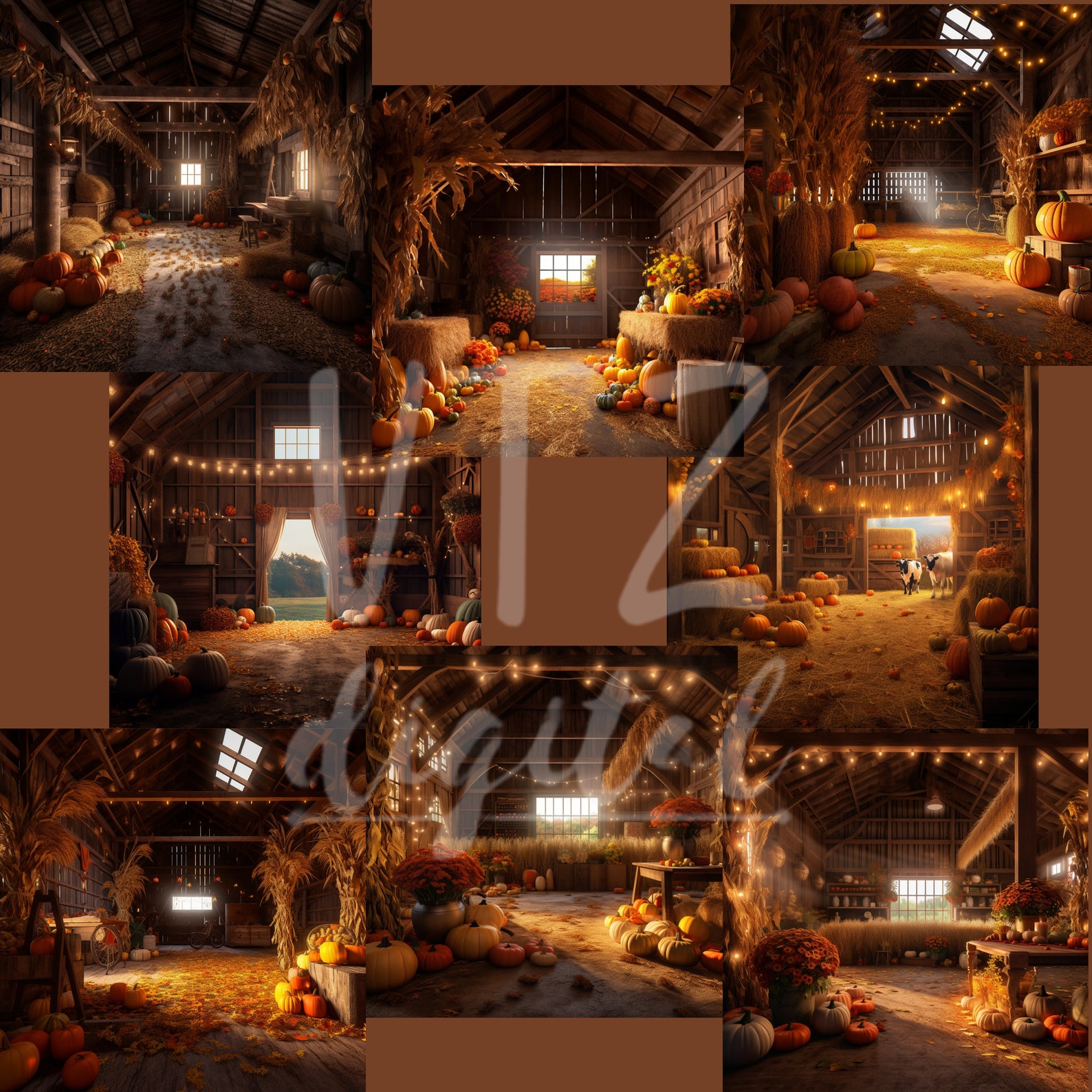 Rustic Fall Barns Digital Backdrop Background Birthday Party Wedding ...