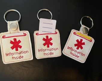 Medical Alert Card Medical ID Card Personalized Medical - Etsy