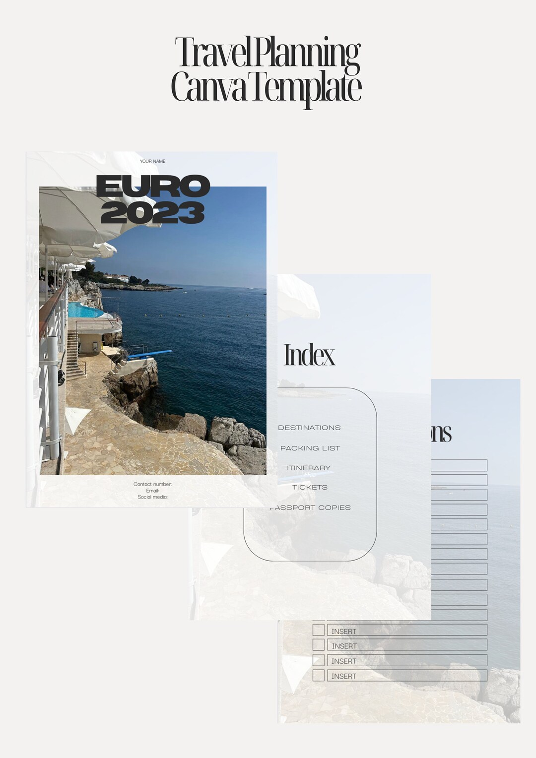 Travel Planning Canva Template - Etsy