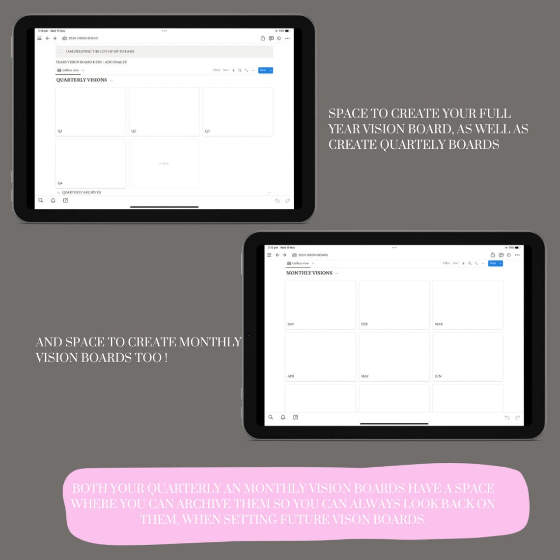 2024 Vision Board Notion Template - Etsy