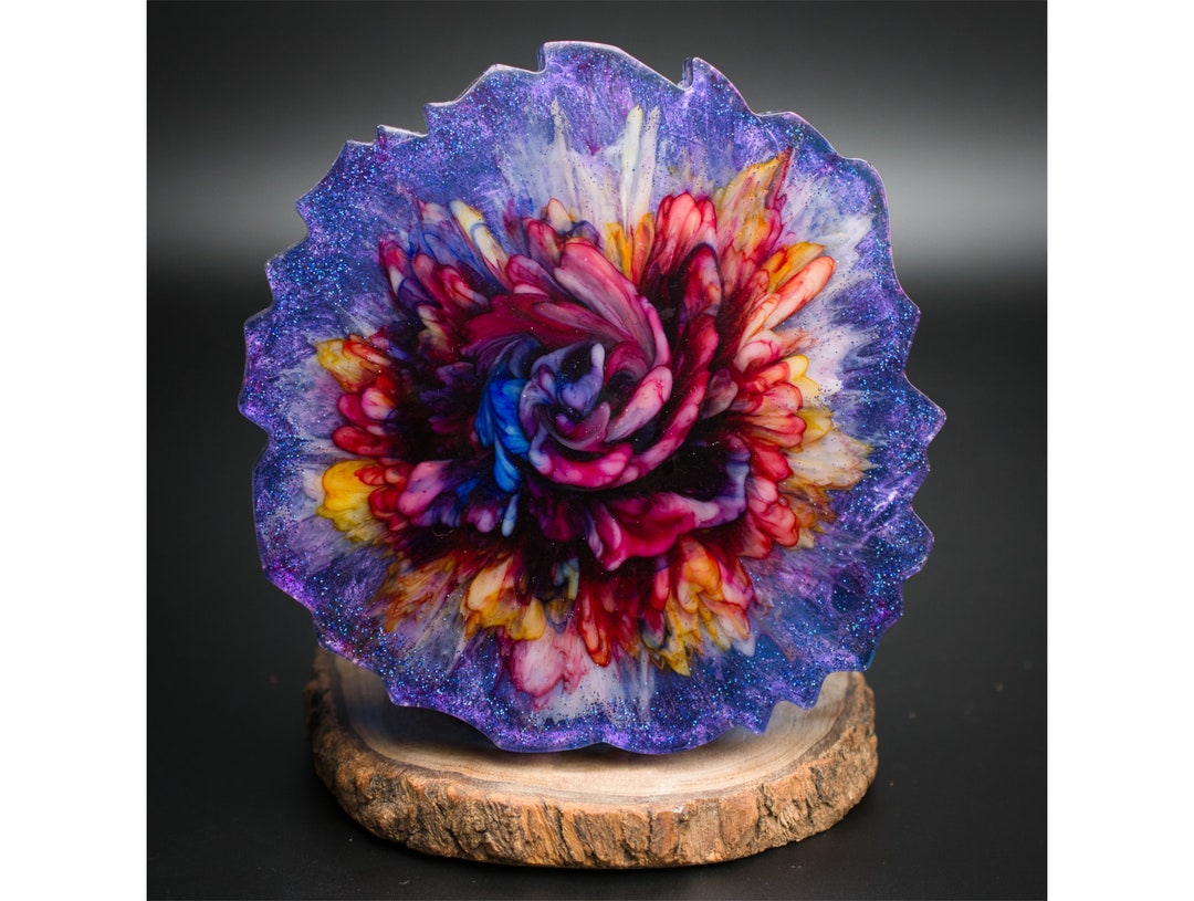 Blooming Flower Vanity Tray Geode Flower Jewelry Tray Geode Ring Tray ...