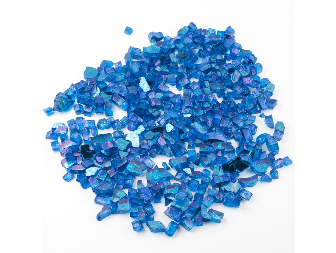 Smurf Blue Reflective Fire Glass for Arts and Crafts | Geode Resin Art ...