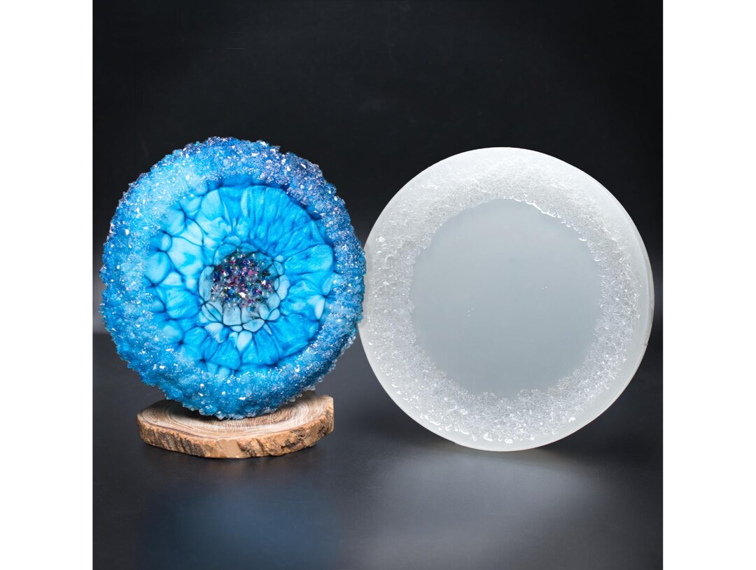 6.5 Inch Crystal Edge Round Silicone Mold | 3D Flower Bloom Mold ...