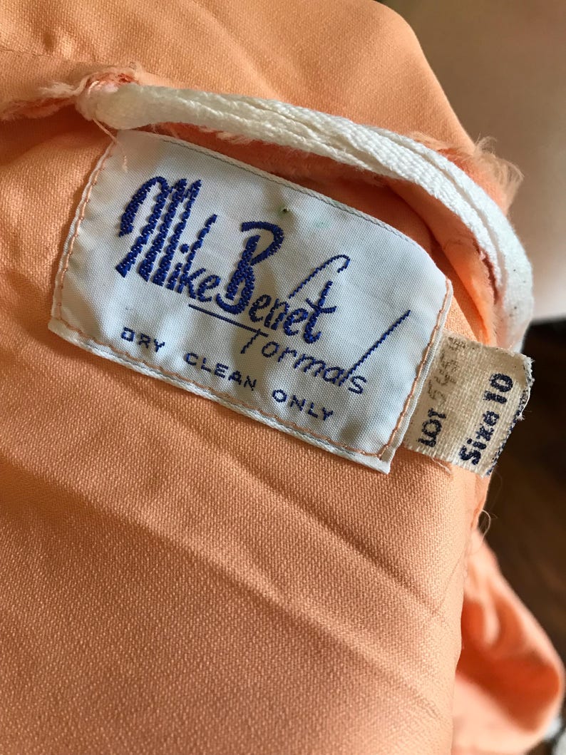 Incredible 1960’s Mike Benet Formal Gown With Cape in Soft Coral/peach ...