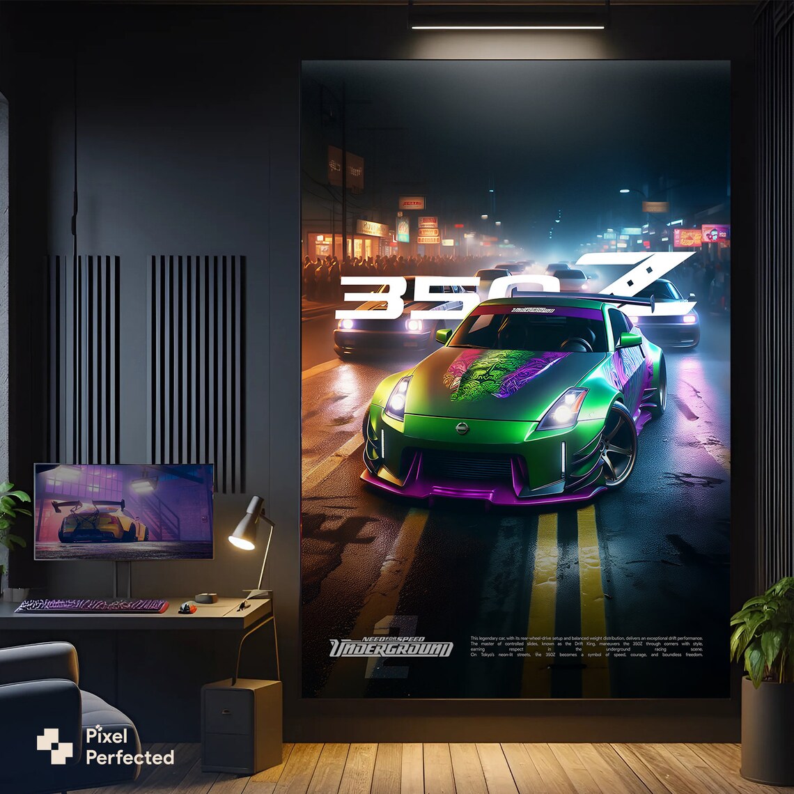 Need for Speed Underground 2, Nissan 350Z Car Poster Modern Home Decor ...