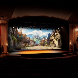 European Village Digital Backdrop for Theatre Projections - Etsy