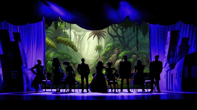 Lush Jungle Digital Backdrop Used for Theatre Projections. - Etsy