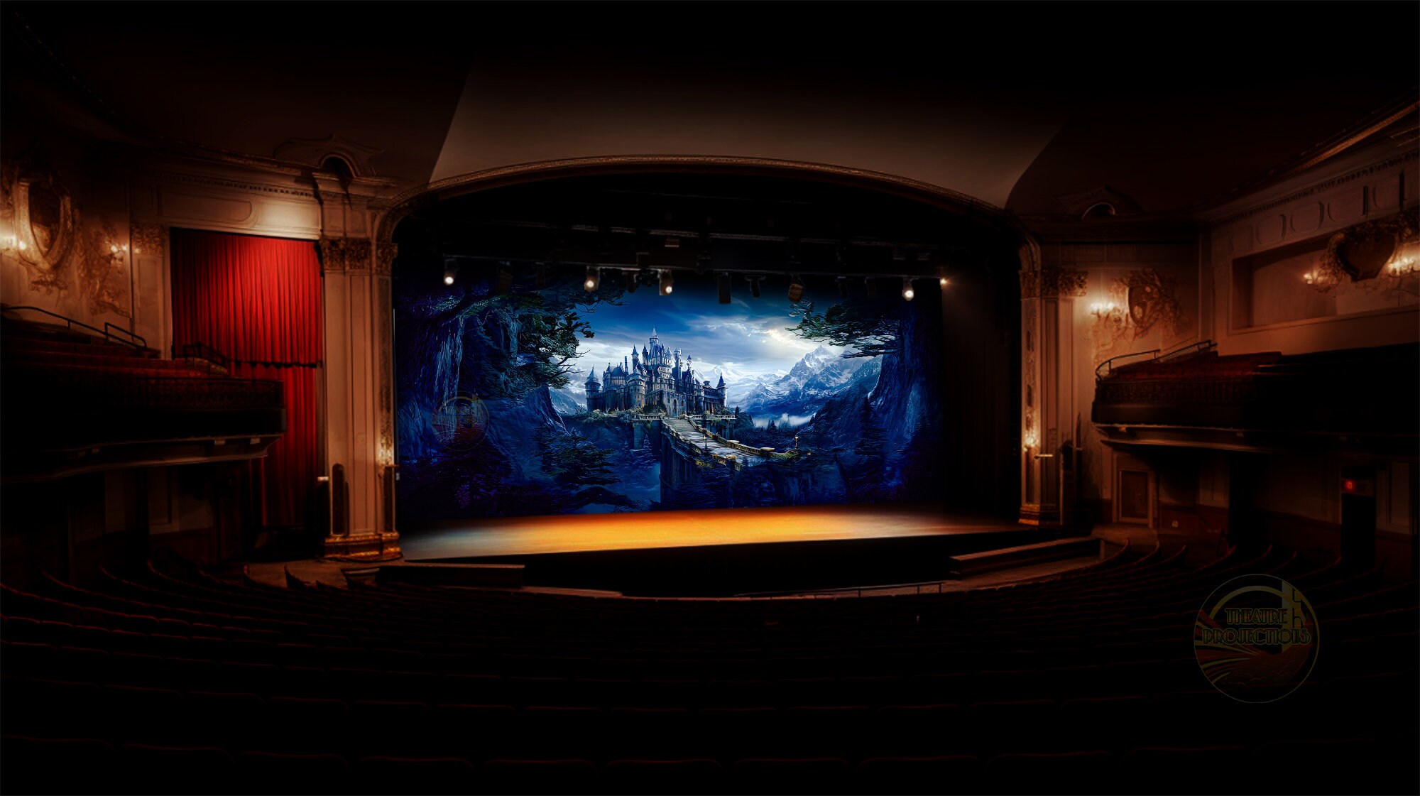 Hidden Mountain Castle Backdrop Used for Theatre Projections - Etsy