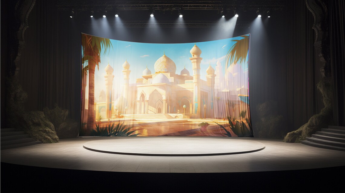 Arabian Palace Daytime Digital Backdrop Used for Theatre Projections ...