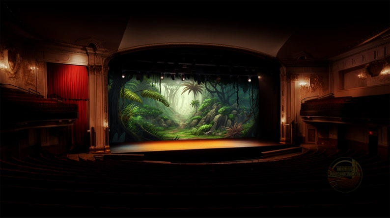 Lush Jungle Digital Backdrop Used for Theatre Projections. - Etsy